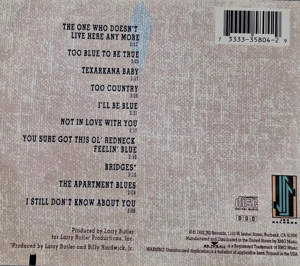 Hardwick, Billy Jr. : Too Country - COUNTRY CD LIKE NEW *FAST SHIP RARE ...