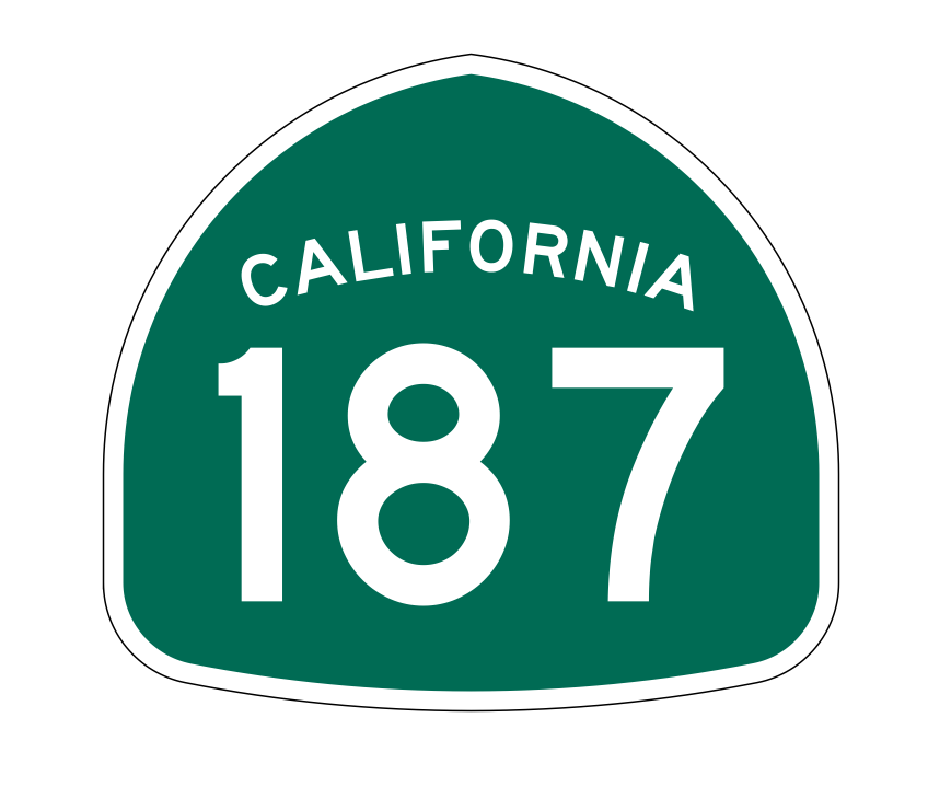 California State Route 187 Sticker Decal R1254 Highway Sign | eBay