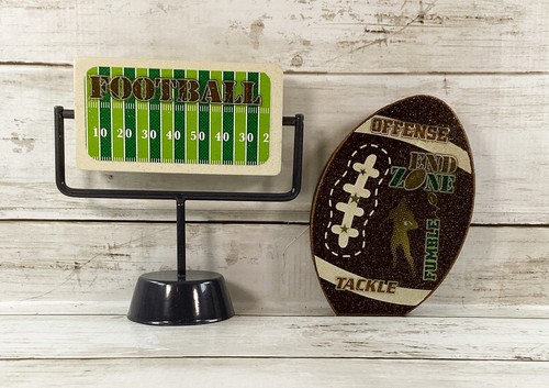 AGD Fall Decor - Football Touchdown Reversible End Zone Sign Tier Tray ...