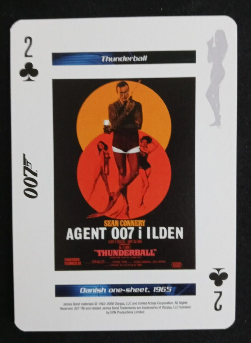 James Bond 007 Movie Poster Playing Card 2 Clubs | eBay