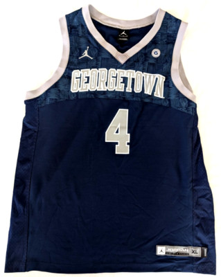 Authentic Nike Jordan Jumpman Georgetown Hoyas Blue Jersey #4 Caleb ...