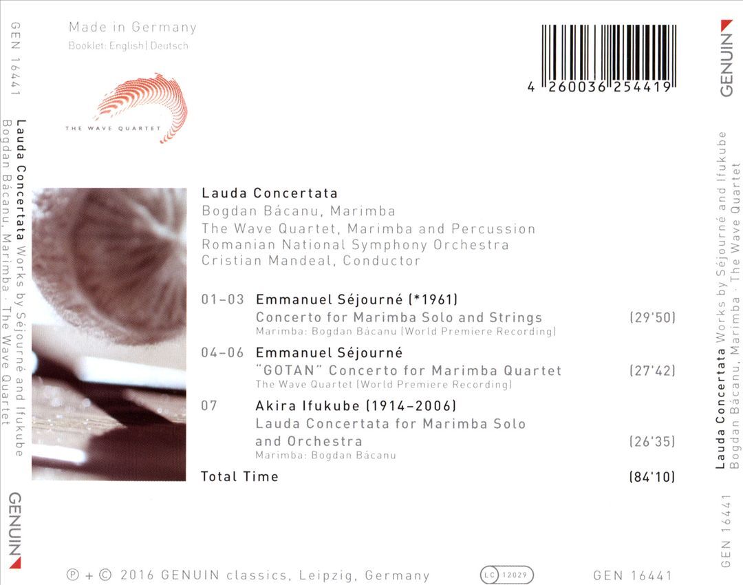 BOGDAN BÁCANU / THE WAVE QUARTET / CRISTIAN MANDEAL / ROMANIAN NATIONAL ...