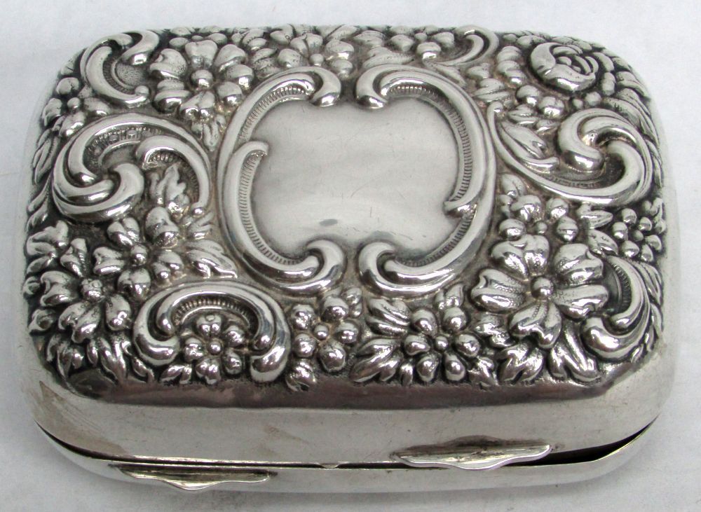 OUTSTANDING MAUSER 1880's STERLING SILVER REPOSSE' SOAP BOX | eBay