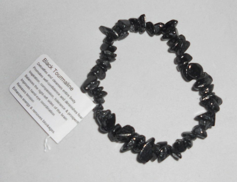 Natural Tourmaline Chip Bracelets by Healing Light Stones Rainbow Green ...