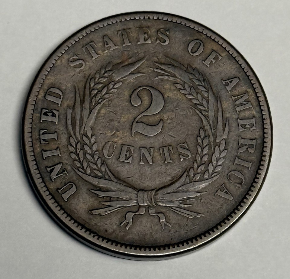 VF+ 1867 Two Cent Piece (All Original!) U.S. Type 2c Very Fine Coin | eBay