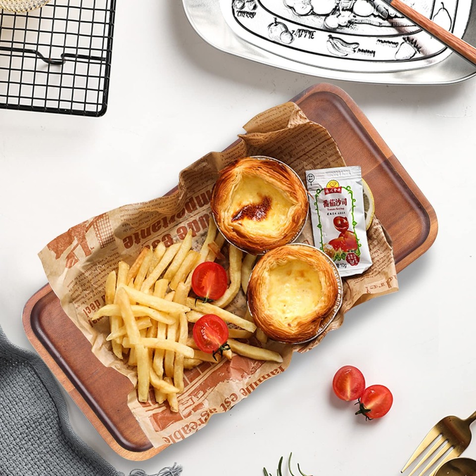 Small Wooden Platters Rectangle Mini Charcuterie Boards Acacia Wood ...