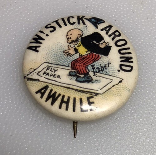 1910s Aw! Stick Around While Cartoon Humor Hassan Cigarettes Pin ...