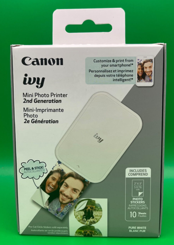 Canon Ivy Mini Photo Printer 2nd Generation- Pure White. New in box. | eBay