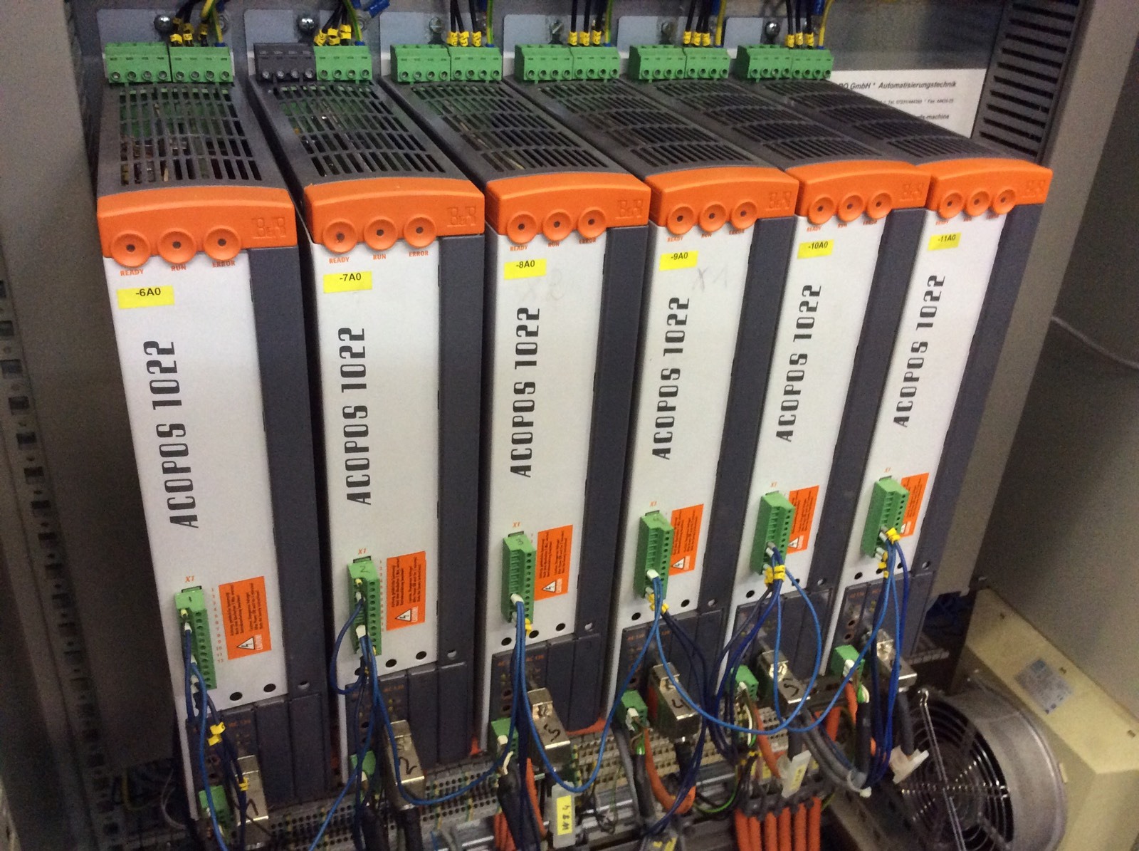 B&R ACOPOS 1022 SERVO DRIVE 8V1022.00-1 W/ AC110 & AC120 PLUG-IN ...