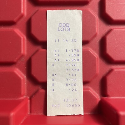 Odd Lots Columbus Ohio Merchandise Reciept B Big Lots Vintage November ...