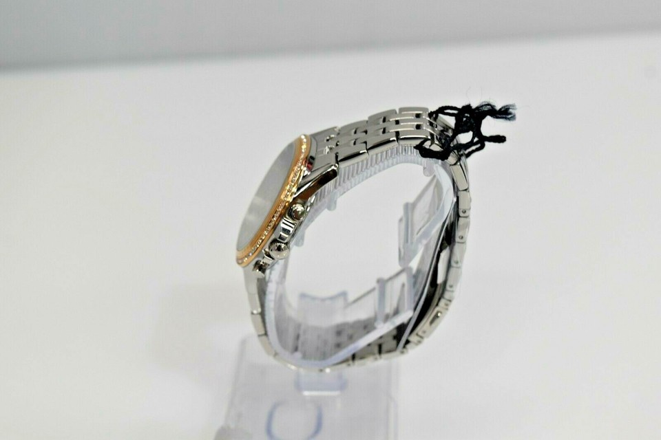 New Tommy Hilfiger Two Tone RG SS Blue Dial Crystals 1781976 $155 Watch ...