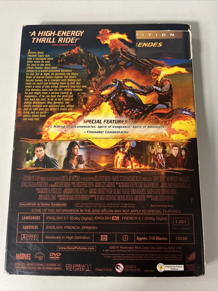 Ghost Rider (DVD, 2007, Widescreen) | eBay