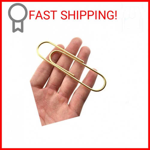 HAHIYO Paperclips 4 inch (100mm) Extra Large Paper Clips Sturdy Bright ...