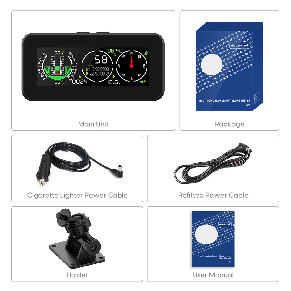 Car HUD Head Up Display Digital Speedometer MPH GPS Compass Offroad ...