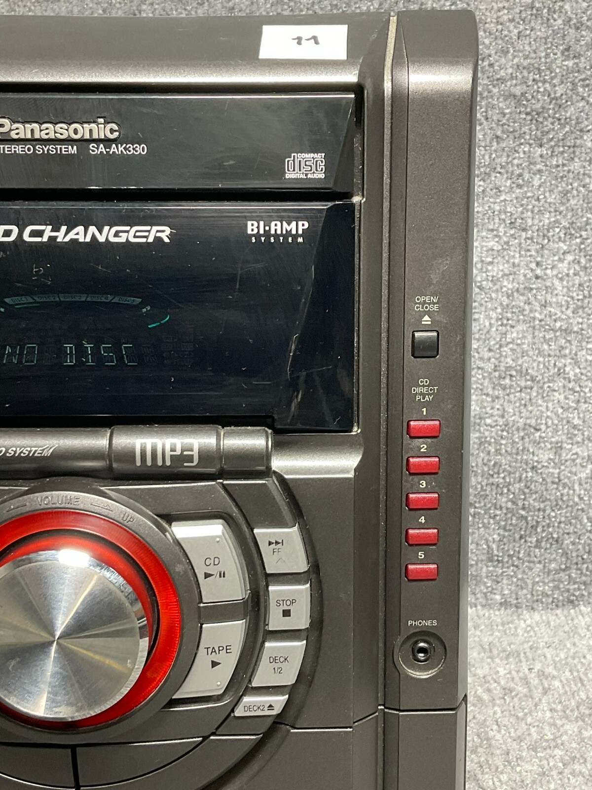 Panasonic Sa-ak330 Stereo 5 CD Changer Dual Cassette Auxillery Am/fm ...