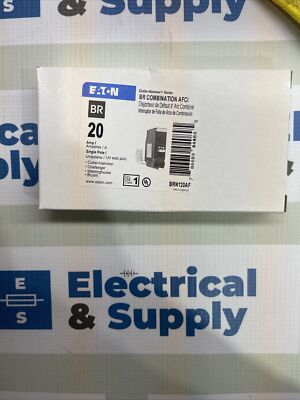 Eaton Cutler Hammer BRN120AF Arc Fault 20 Amp Breaker Type BR. New In ...