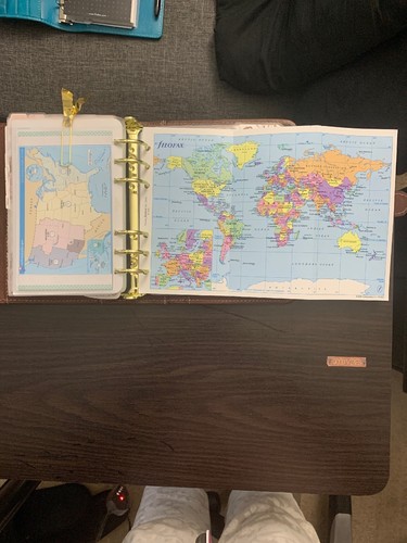 Filofax Personal Size Organiser World Map Refill Insert Accessory ...