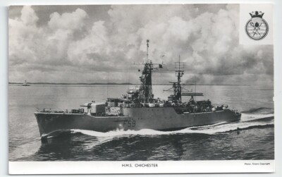HMS CHICHESTER Type 61 Salisbury class Frigate Royal Navy Unused RP PC ...