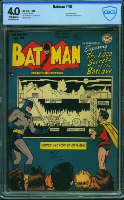 1948 D.C. Comics Batman 48 CGC CBCS 4.0. Batcave and Penguin Appearance ...