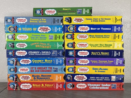 Lot of 19 Thomas The Tank Engine & Friends VHS 3 Rare Blue Tapes Tested ...