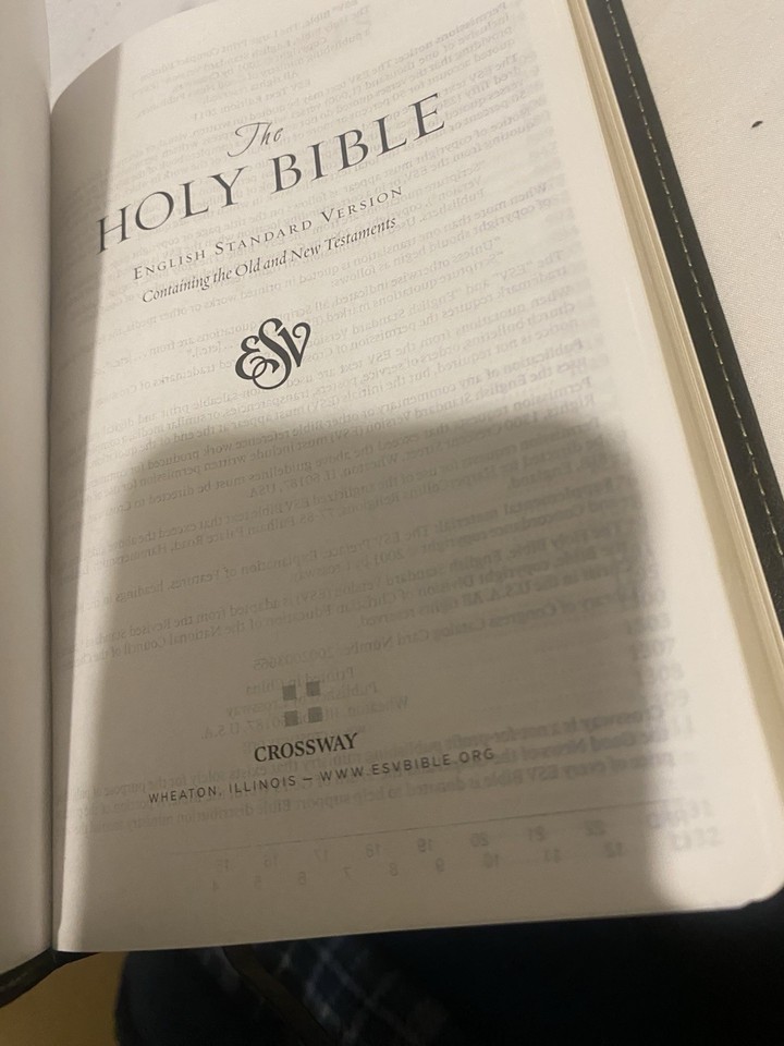 The Holy Bible English Standard Version Containing The Old And New ...