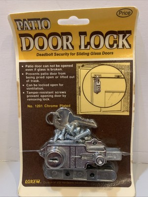 Keyed Patio Door Lock Deadbolt for Sliding Glass Doors NEW SEALED Loxem ...
