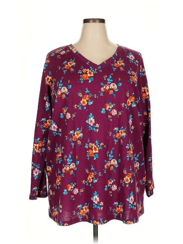 Woman Within Women Red 3/4 Sleeve Blouse 22 Plus | eBay