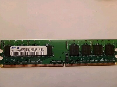 Samsung 512MB 1RX8 PC2-3200U 333-12-D1 DDR2 M378T6553CZ0-CCC 0520 RAM ...