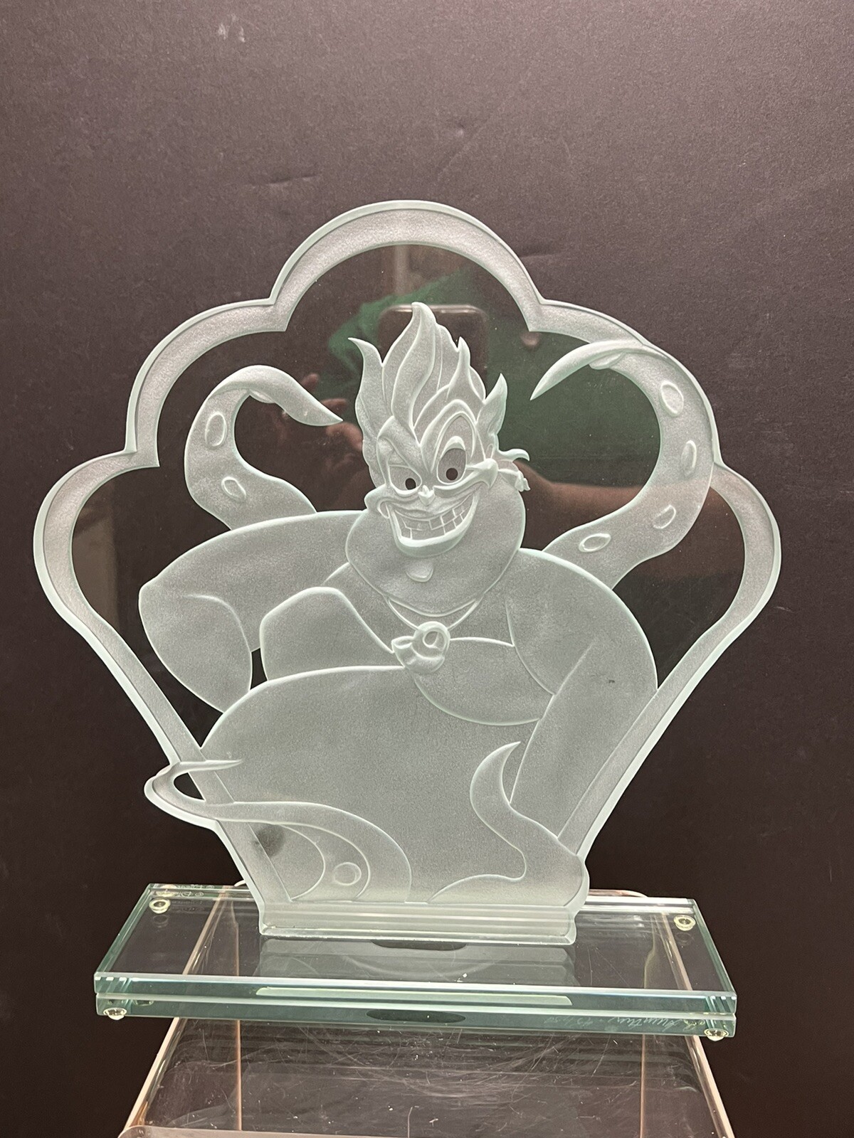 RARE LARGE ETCHED GLASS DISNEY URSULA GUENTHER SCULPTURE DISPLAY LE 45/ ...