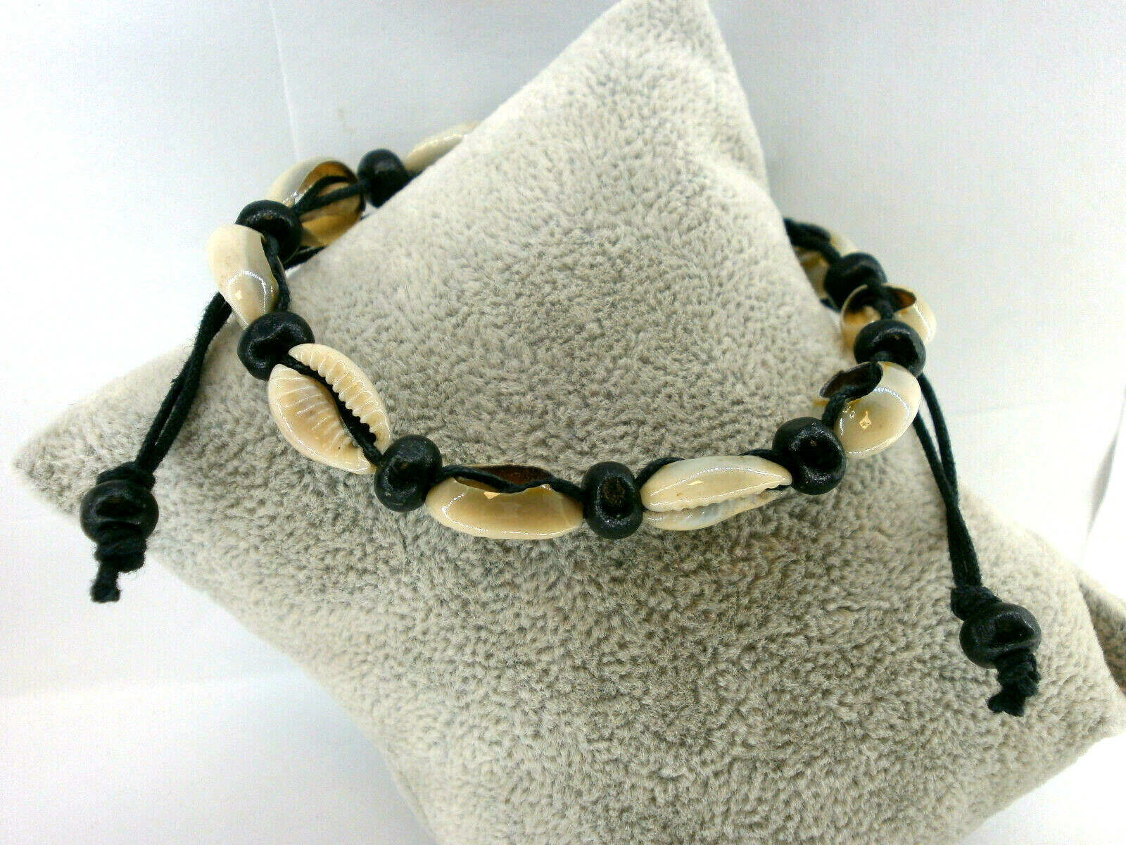 Bracelet/Anklet With Snails Natural And Charms Anchor | eBay