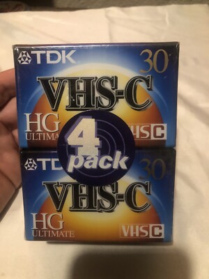 TDK VHS-C HG Ultimate TC-30 4 Pack Blank Videocassettes Tapes NEW | eBay