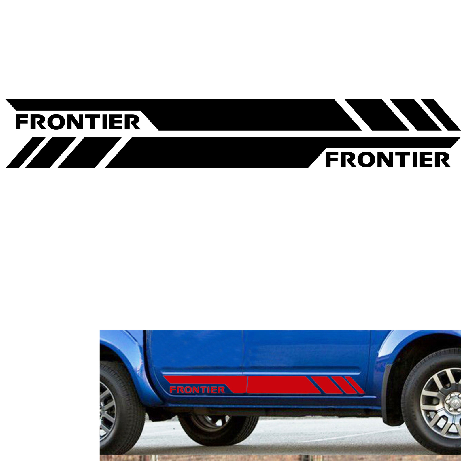 For Nissan Frontier Vinyl Side Stripe Kit Decal Sticker 5 Color Choices ...