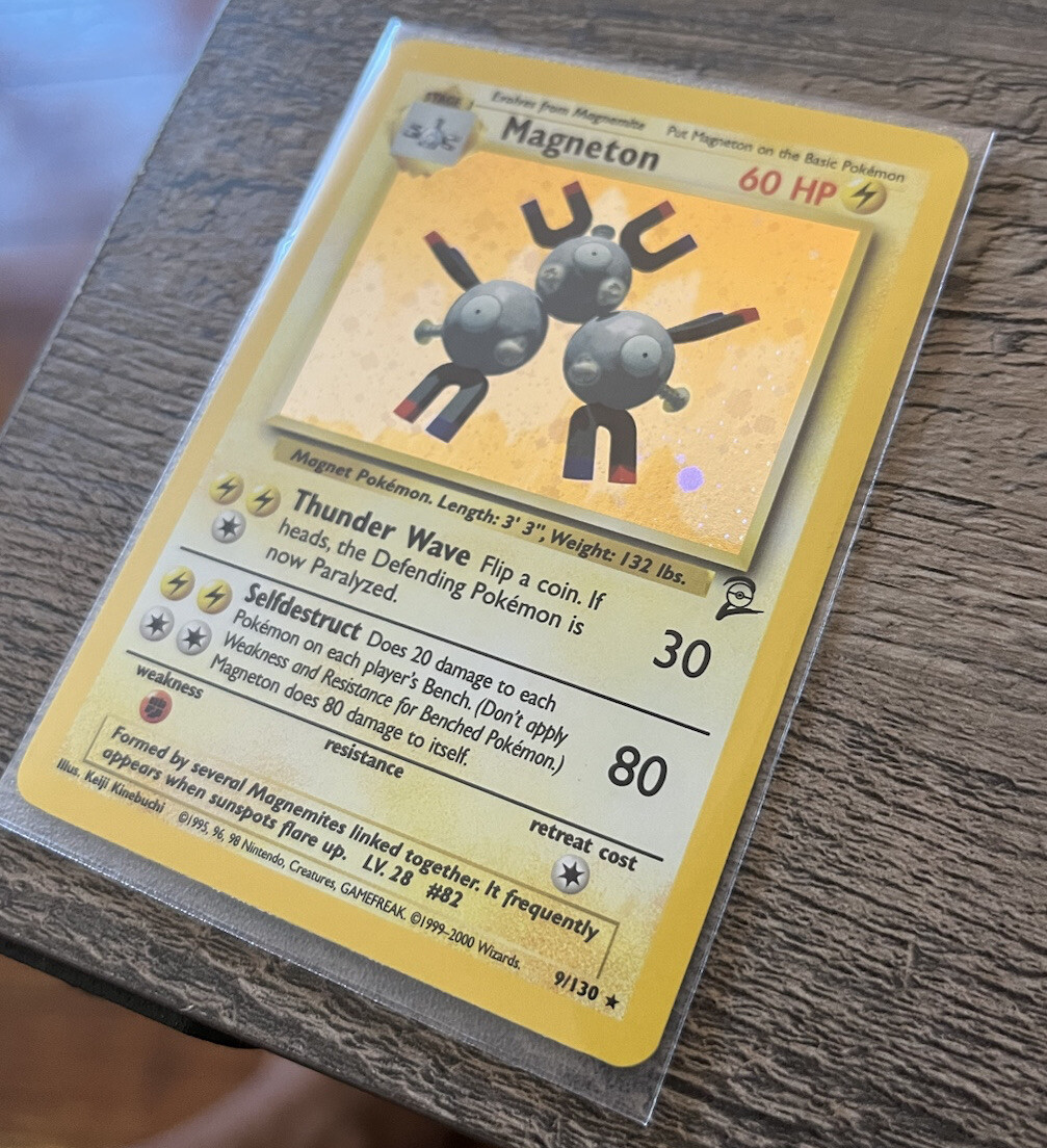 Pokemon TCG Magneton 9/130 Holo Rare Base Set 2 2000 WotC | eBay