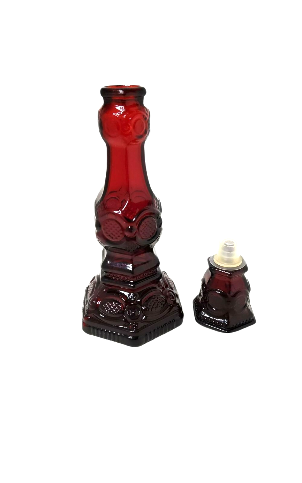 Vintage 1970's Avon Ruby Red Glassware Cape Cod Pattern Cologne Bottle ...