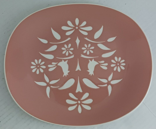 Harker Harkerware COUNTRY CHARM CORAL 11 1/2" Oval Serving Platter FREE ...