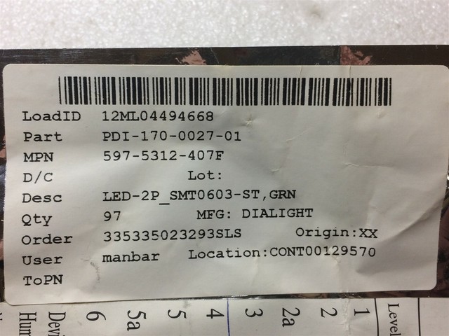 DIALIGHT 597-5312-407F LED GREEN 0.8MM .2MM 6.4MCD 560NM (1 piece) for ...