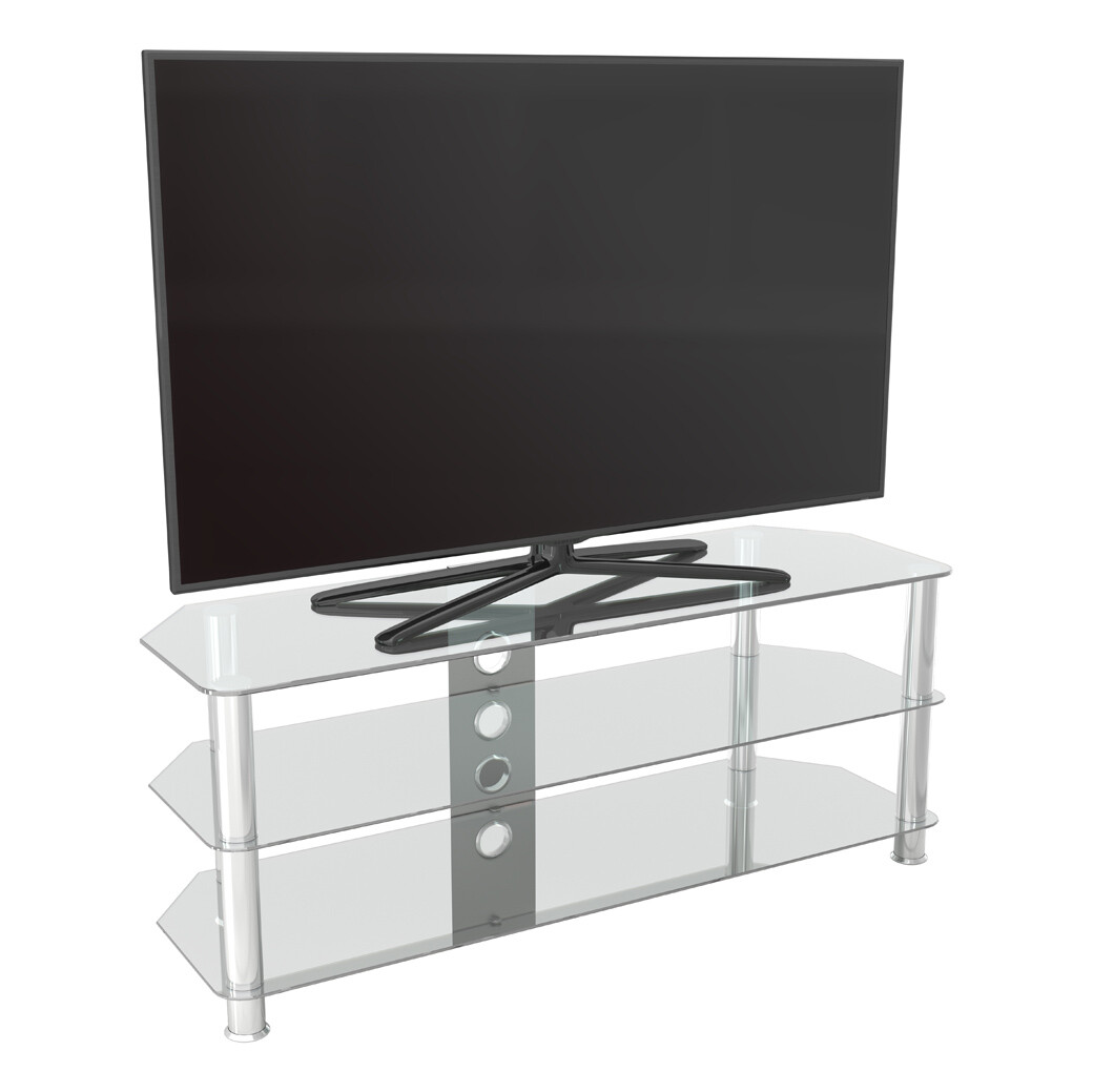 AVF up to 65 Inch Glass TV Stand - Clear for sale online | eBay