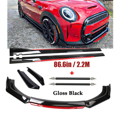 For Mini Cooper Countryman Front Bumper Lip Spoiler Splitter Side Skirt ...