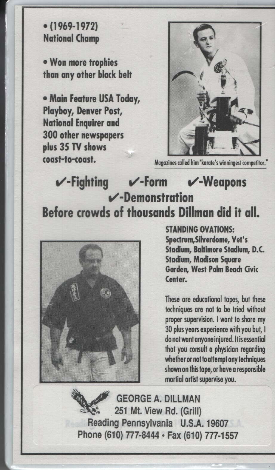 George Dillman Video Instruction Tape A: Breaking VHS 073021DMT4 | eBay