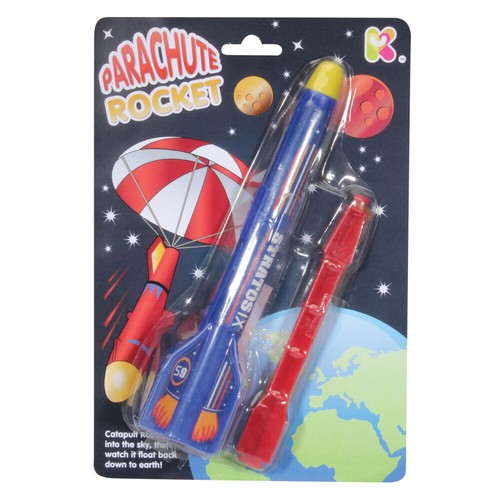 Gliders & Outdoors Catapult Rocket w/ Parachute 22cm Toys 3y+ Games ...