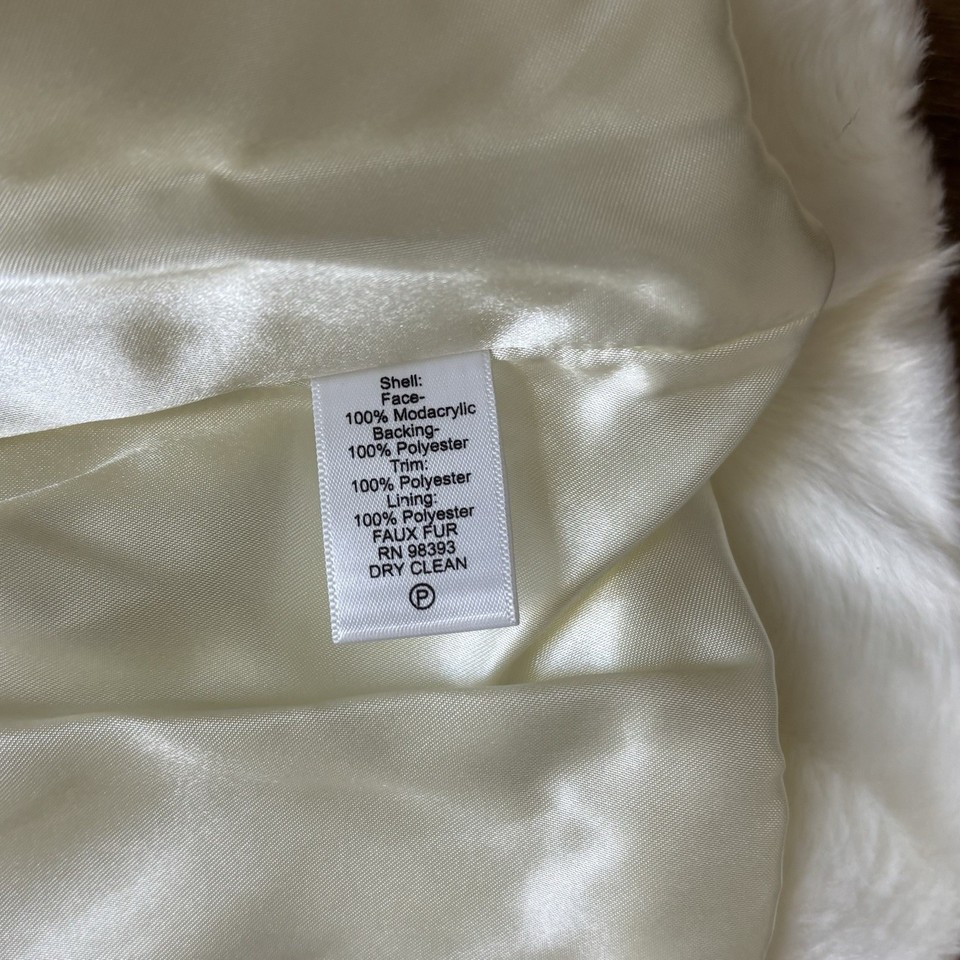 Rachel Zoe Faux Fur Ivory White Vest Vest Lined Snow Bunny Apres Ski ...