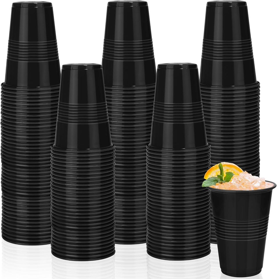50 Pack Disposable Plastic Cups 16 Oz Solid Color Drinking Cups Party ...
