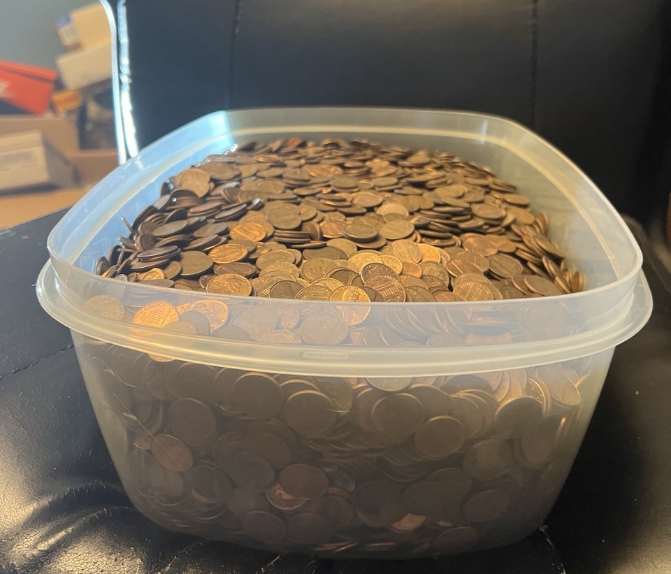 11,000 Pennies. Pre 1982. Unchecked For Errors.Circulated. Mostly 1970s ...