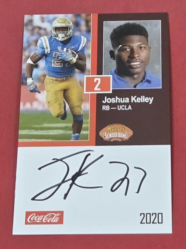 Joshua Kelley RC Auto 2020 Senior Bowl UCLA Bruins Signed Los Angeles ...