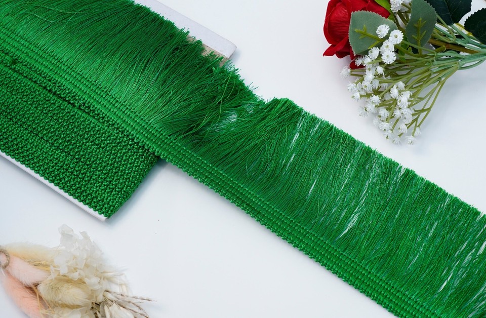 2Y 4 IN Silky Feather Fringe Trimming Braid Wedding Embellish Lace ...