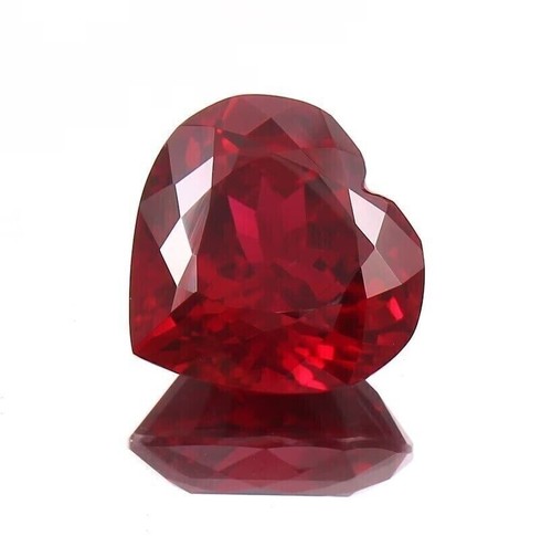10 Ct + Naturel Birman Rouge Rubis Flawless Heart Cut Pierre Précieuse ...