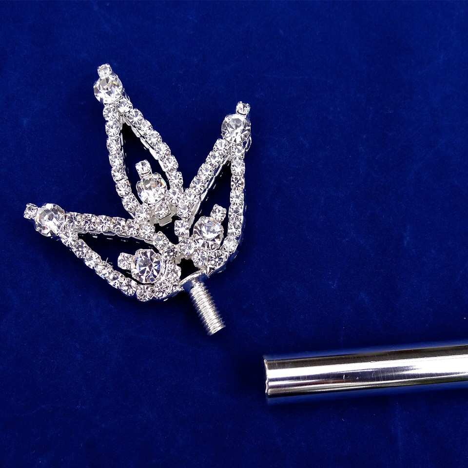Sweet 15 Quinceanera Crystal Flower Scepter Wand Wedding Bridal Prom ...