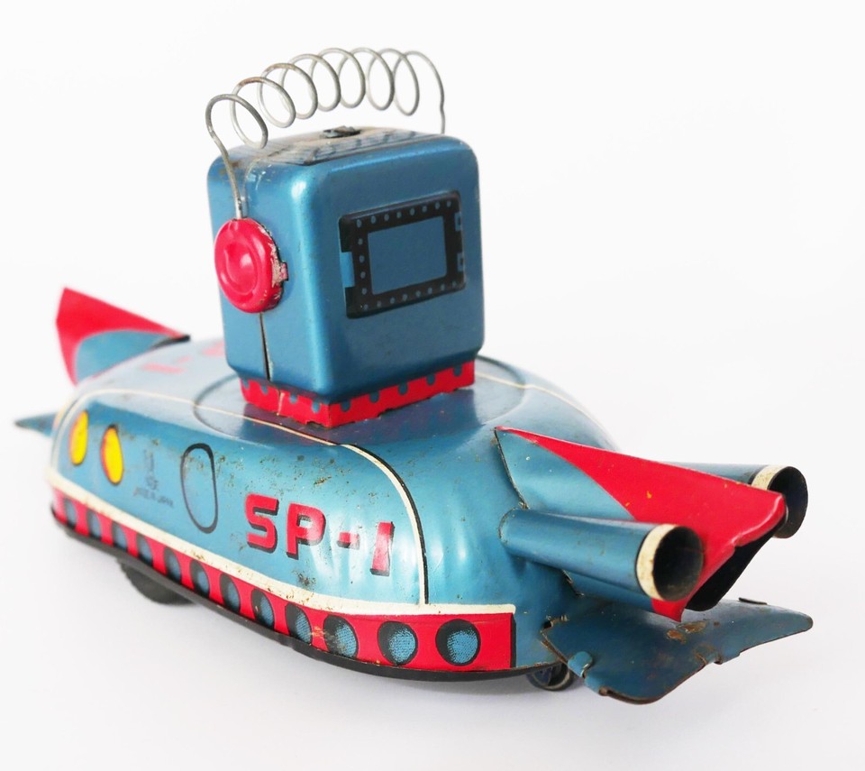 1950S USAGIYA JAPAN SPACEMAN ROBOT SP-1 SPACESHIP 6.5" long CAR fake ...