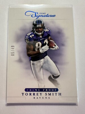 K69,184 - 2012 Prime Signatures Prime Proof Blue #111 Torrey Smith #/49 ...