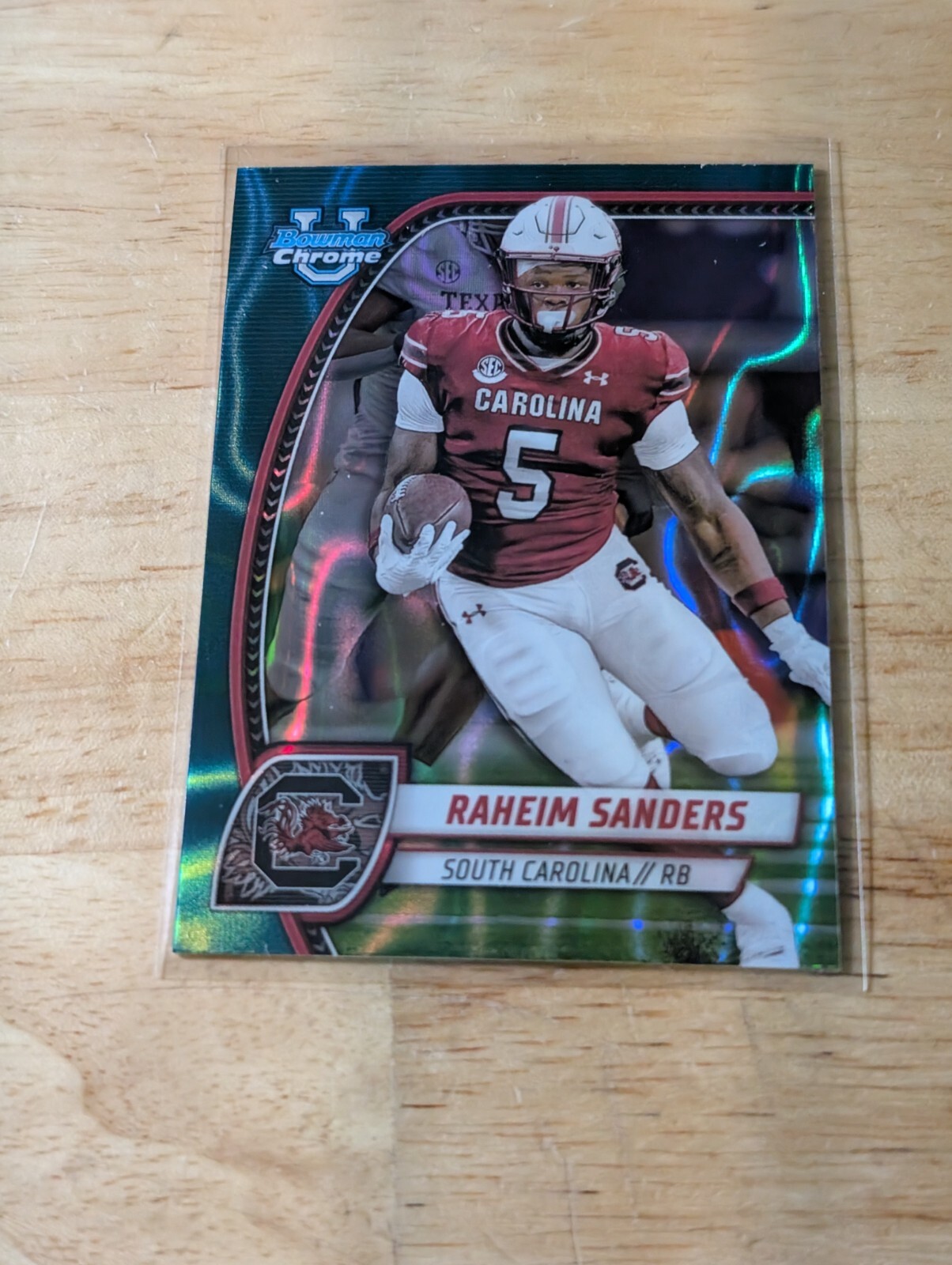 2024 Bowman Chrome U Raheim Sanders #148 Teal Lava Refractor | eBay